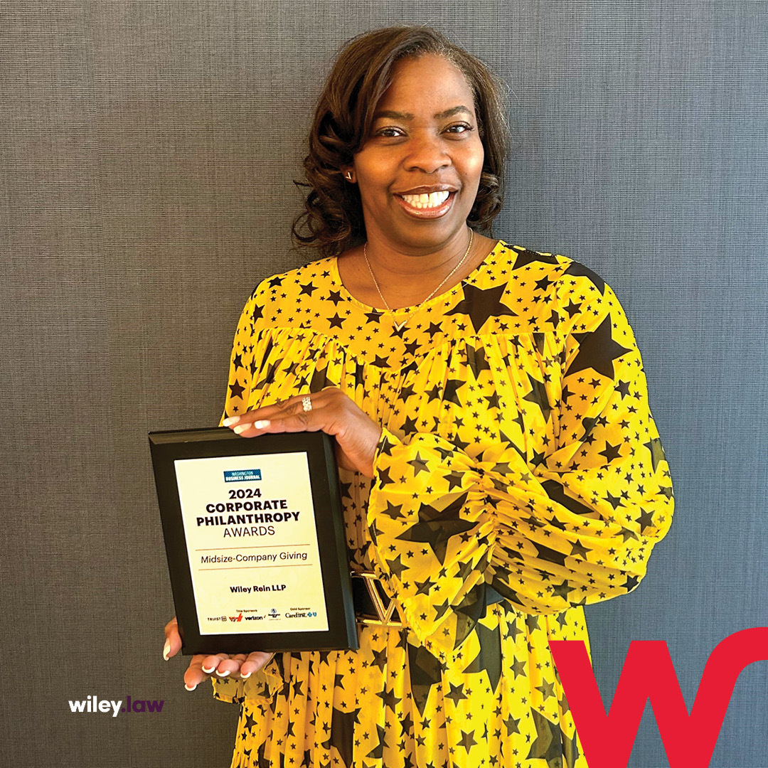 Wiley Honored by Washington Business Journal for Commitment to DC ...